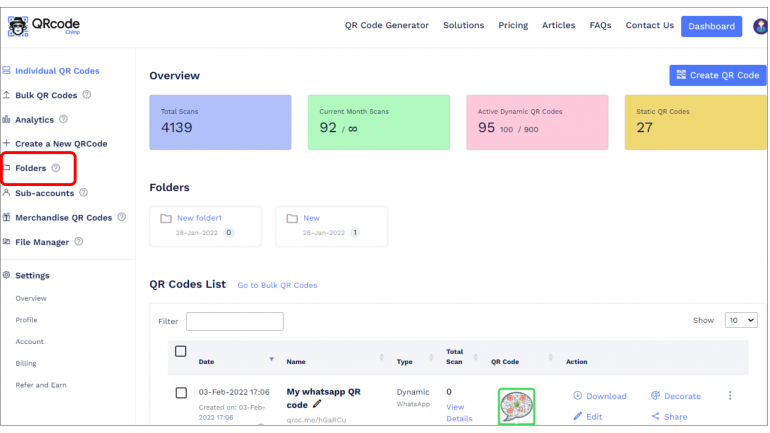 Introducing Folders for Your QR Code Platform - Free QR Code Generator ...