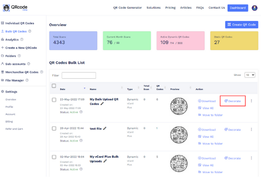 Tutorial: How to Use QR Code Bulk Upload? - Free QR Code Generator Online with Logo