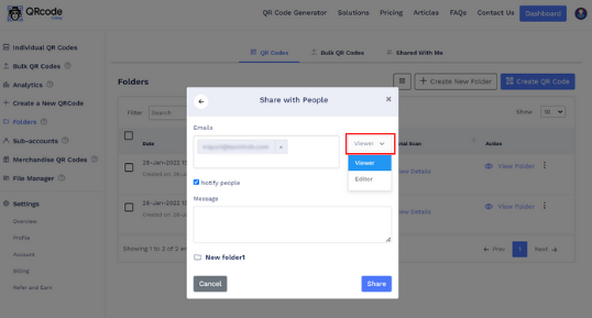 Tutorial: How to Share QR Code Folders with Multiple Clients? - Free QR ...