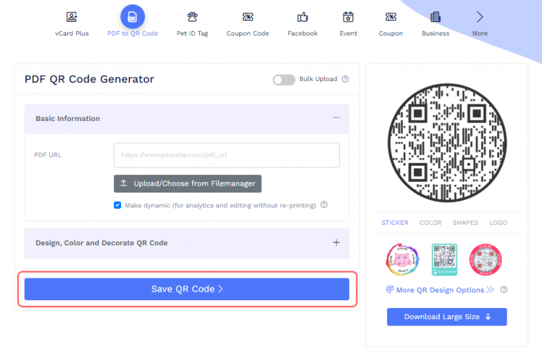 Comment convertir un PDF en QR Code ? - Générateur de code QR gratuit en ligne avec logo