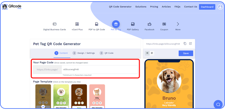 How to Create and Print a Pet ID Tag QR Code — QRCodeChimp