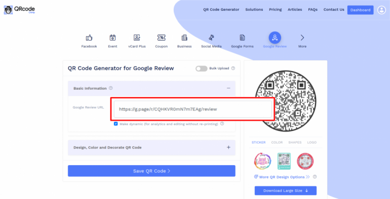 How to Create a Google Review QR Code? — QRCodeChimp