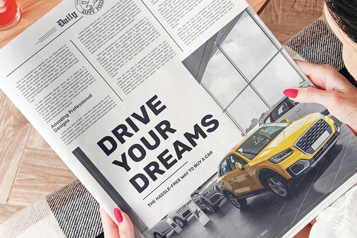 Integrated Marketing with Google Maps QR code in Newspaper Ads.