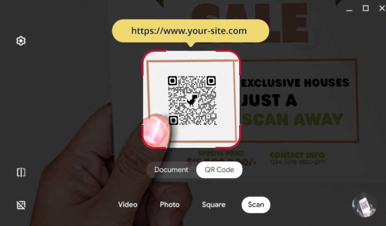 How to generate and scan a QR code on a Chromebook