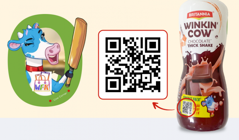 Britannia QR 코드: Winkin' Cow 제품을 위한 마스터클래스 마케팅 전략