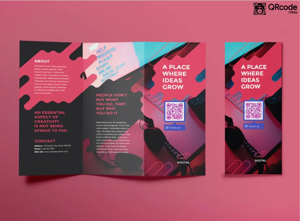 QR codes on Brochure | QR Code Generator | QRCodeChimp.com