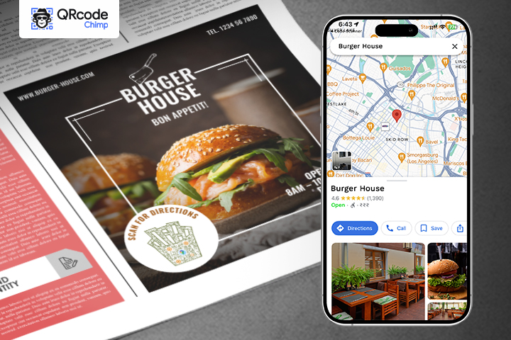 Integrated Marketing with Google Maps QR code in Newspaper Ads.
